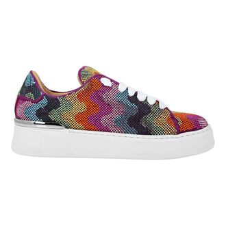 Philipp Plein Femme, Chaussures, Multicolore, Taille: 38 EU Suede Lo-Top Baskets Waves