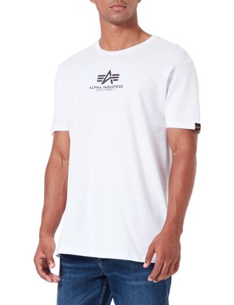 Alpha Industries Herren Basic T Ml T-Shirt, Wei&szlig;, XS