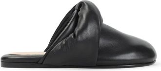 Carven Slipper & Pantoletten - Garnier Knotted Black Lamb Leather Mules - Gr. 36 (EU) - in Schwarz - für Damen