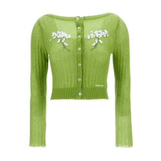 Shushu/Tong Mwdfto30 Sup813 Cardigan - - Knitwear - Damen - Gr&uuml;n - S