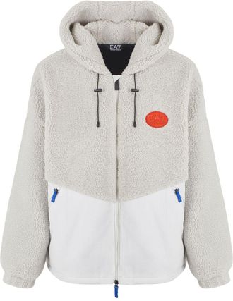 Emporio Armani Sport-Hoodie aus Fleece - Wei&szlig;