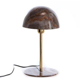 Amadeus Amadeus - Lampe Basile marron marbr&eacute; 36 cm