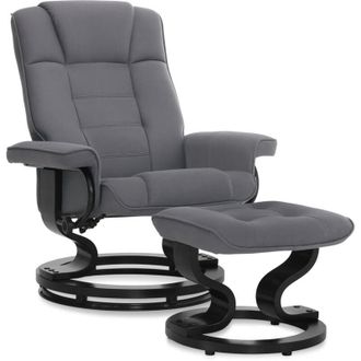 MCombo Relaxsessel mit Hocker, 360&deg;drehbarer Fernsehsessel mit Liegefunktion, bis 120 Kg belastbarer TV-Sessel, moderner Ruhesessel f&uuml;r Wohnzimmer