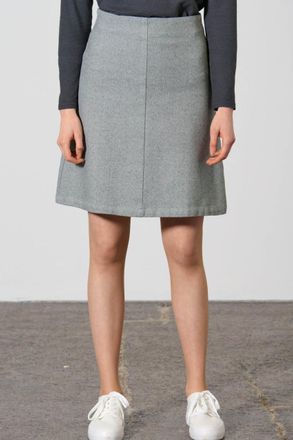 Hempage Hempage Damen vegan Rock A-Linie Dunkelgrau