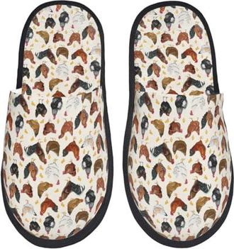 Generic Chaussons Femme Homme Imprim&eacute; Dr&ocirc;le De Poulet Chaussons Confort Doux Pantoufles DExt&eacute;rieur, Pour Hommes, Mariage, Int&eacute;rieur Ext&eacute;rieur, M