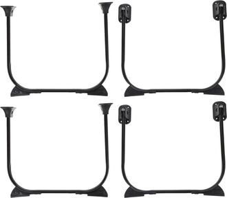 Hemobllo 4 St&uuml;ck Teiliges U f&ouml;rmige Klappbare Metall tischbeine Schwarz Robuste Faltbare M&ouml;belbeine f&uuml;r Bett Laptop tische Einsetzbar Korrosionsbest&auml;ndig und S