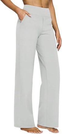 Generico Pantalon de surv&ecirc;tement pour femme taille haute pantalon de surv&ecirc;tement Curvy Jambe Large Athl&eacute;tique Pantalon avec Poches Longues Confortable Sport Pa