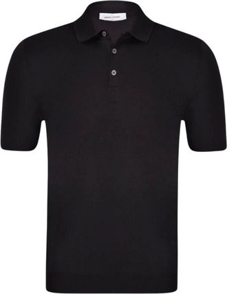 Gran Sasso Homme, Tops, Noir, Taille: 2XL Polo en maille Fresh Cotton