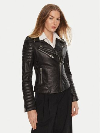 Serge Pariente Lederjacke Hipster Girl Schwarz Regular Fit