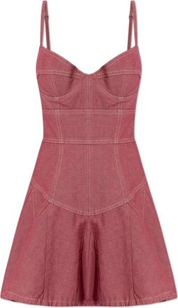 Dsquared2 Femme, Robes, Rose, Taille: 38 FR Robe en jean &agrave; &eacute;paules d&eacute;nud&eacute;es