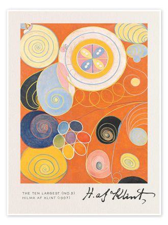 Posterlounge The Ten Largest (No. 3) Poster von Hilma af Klint 50 x 70 cm Orange Wandbilder Wanddeko