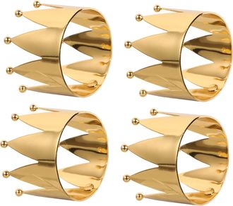 Garneck Serviettenringe Krone 8 St&uuml;ck Kronen Serviettenring Serviettenschnalle Serviettenhalter Abendessen Bankett Tischzubeh&ouml;r