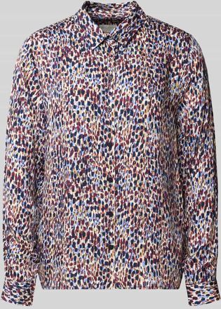 Milano Regular Fit Bluse aus Viskose im Allover-Look