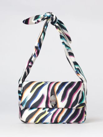 Kurt Geiger Kensington Schultertasche aus Satin mit Zebramuster und geknotetem Henkel