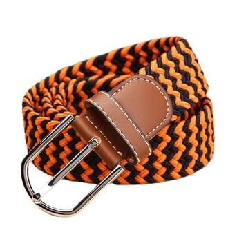 Generic Ceinture Elastique Femme - Ceinture &Eacute;l&eacute;gante Stretch pour Hommes et Femmes Ceinture Taille &Eacute;troite pour Robe et Pantalon en Toile avec Boucle Mode