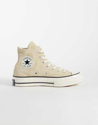 Converse Chuck 70 Hi sneakers en daim beige-Marron