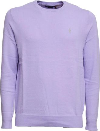 Polo Ralph Lauren Homme, Pulls, Violet, Taille: L Maille Ras du Cou