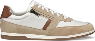 Geox Herren U Renan A Sneaker, White/Beige, 42 EU