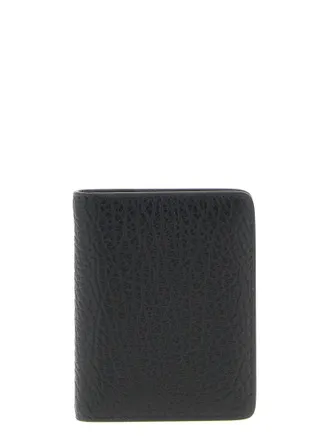 Maison Margiela Two-Tone Stitching Card Case - Black