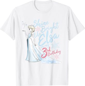 Disney Frozen Elsa Shine Bright On My 3rd Birthday T-Shirt