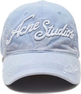 Acne Studios Femme, Accessoires, Bleu, Taille: ONE Size Logo Cap