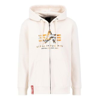Alpha Industries Basic ZH PP Camo Hoodie für Herren Jet Stream White