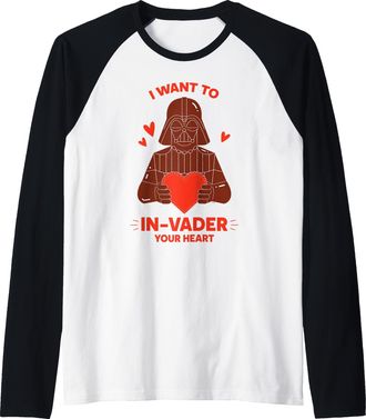 Star Wars Valentines Day I Want to In-Vader Your Heart Raglan