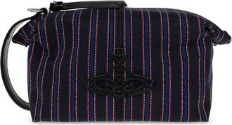 Vivienne Westwood Kosmetiktasche mit Logo - - Bags - unisex - Blau - ONE SIZE