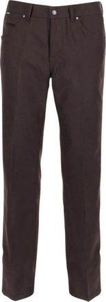 Tom Ford Homme, Jeans, Brun, Taille: W32 Pantalon de ville ajust&eacute; &agrave; devant plat