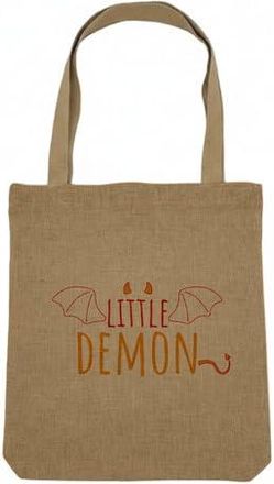Fabulous Sac Shopping Tote Bag Aspect Lin - Little Demon Cute Original Drawing Devil - Sac de Courses Toile Epaisse 360g Beige Naturel Cabas Port&eacute; Epaule Solid