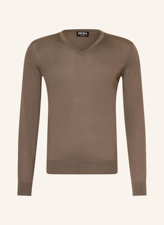 Ermenegildo Zegna Zegna Cashmere-Pullover Cashseta Mit Seide beige