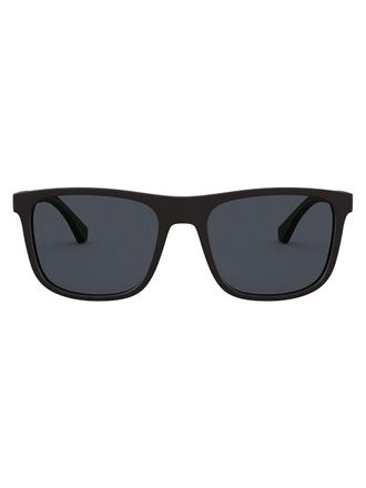 Emporio Armani Sonnenbrille mit eckigem Gestell - Schwarz