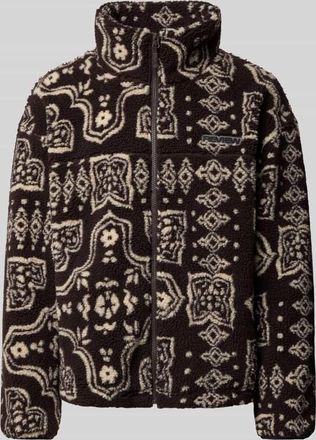 Review Teddyfell Jacke mit Stehkragen und Label-Detail