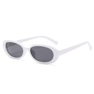 Generic Lunettes De Soleil Tendance &Agrave; Petite Monture For Hommes Et Femmes D&eacute;coratives For Lext&eacute;rieur(White)