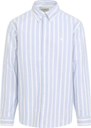 Carhartt Work in Progress Homme, Chemises, Bleu, Taille: M Deven Stripe Shirt