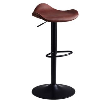 Generic Verstellbare, Schwarze Barhocker, drehbar, in Tresenh&ouml;he, aus PU-Leder, ohne R&uuml;ckenlehne, f&uuml;r K&uuml;che, Esszimmer, Bistro und K&uuml;cheninsel