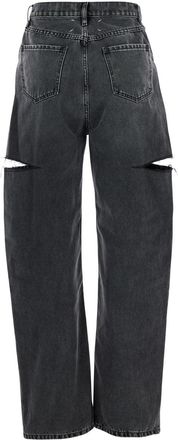 Maison Margiela Ripped Cotton Jeans - Black