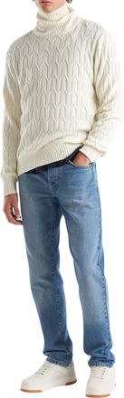 Benetton Herren Trikot M/L 1344u201p Pullover, Weiß, Medium