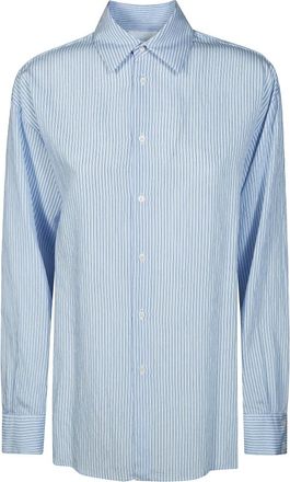 Dondup Femme, Blouses et Chemises, Bleu, Taille: 36 FR Camicia in Riga Fluida