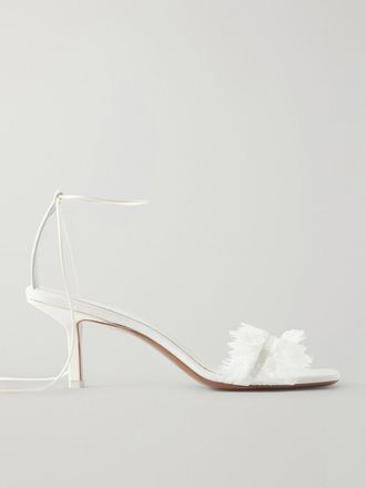 Neous Belel Lace-trimmed Twill Sandals - Cream