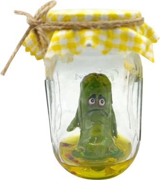 Generic Mini Pickle Jar - Transparente und lustige Gem&uuml;sefigur | Originalzubeh&ouml;r f&uuml;r Joy - Geeignet f&uuml;r die Inneneinrichtung - Arbeitsbereiche - Einzigartiges