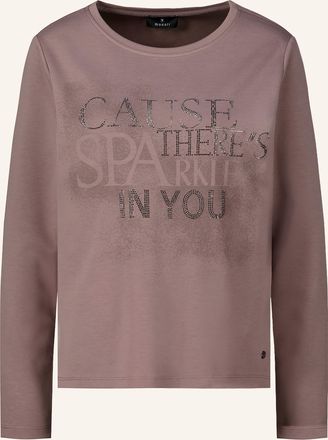 Monari Monari Sweatshirt Mit Schmucksteinen beige