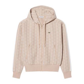 Lacoste Femme, Sweatshirts et sweats &agrave; capuche, Beige, Taille: 38 FR Lacoste Sweaters Beige