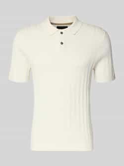 Christian Berg Slim Fit Poloshirt in Strick-Optik