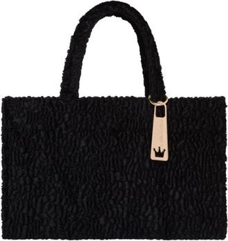 La Milanesa La Milanesa, Femme, Sacs, Noir, Taille: ONE Size Sac à main en fausse fourrure noire