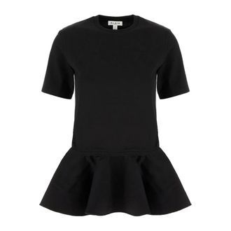 Alaia Baumwoll-Jersey Crinoline T-Shirt - - Tops - Damen - Schwarzk - XS