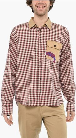 Dsquared2 Check Cotton Shirt with Classic Collar size 48