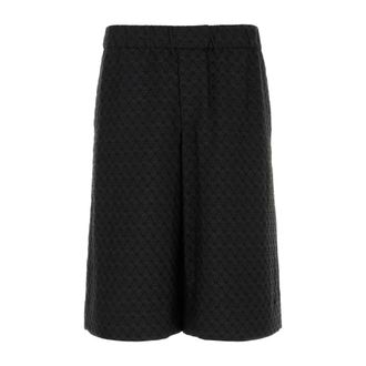 Alexander McQueen Schwarze Viskose Bermuda Shorts - - Shorts - Herren - Schwarzk - M