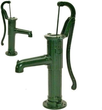 Apex Schwengelpumpe Gusseisen GR&Uuml;N Handpumpe 55912 Handschwengelpumpe Gartenpumpe