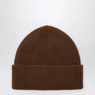 Le Bonnet Beanie aus Wolle und Caregora in Walnut